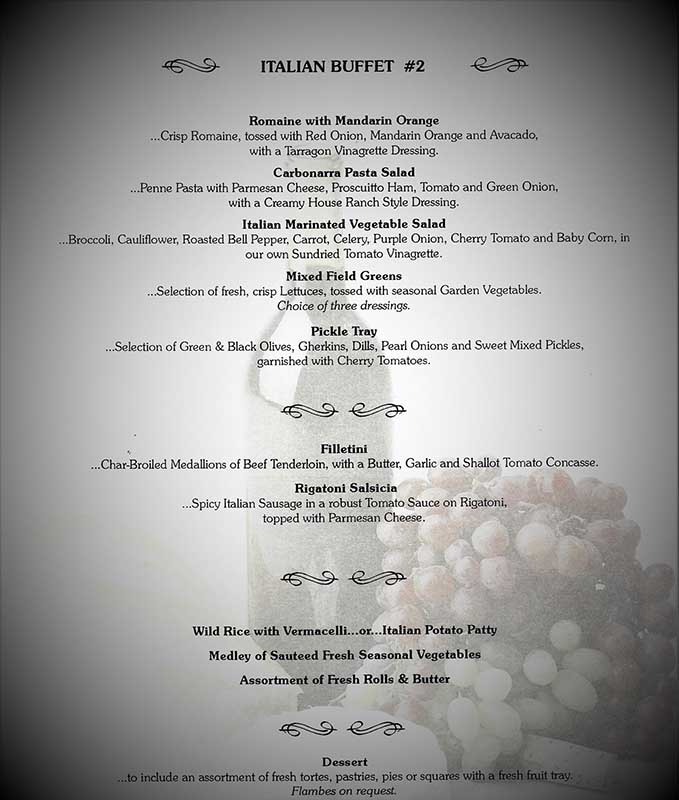 Sample Menus Catering Victoria - Catering Victoria